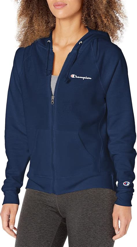 Champion Womens Powerblend Full Zip Hoodie At Amazon Womens Clothing