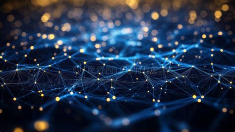 Plexus Abstract Technology Background Connecting Dots And Lines Stock