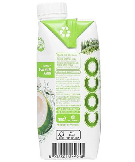 Thùng 12 Hộp Nước Dừa Xiêm Xanh Cocoxim 330ml Quality For Life