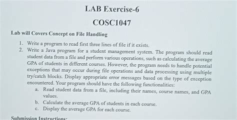 Solved Lab Will Covers Concept On File Handling Write A Chegg