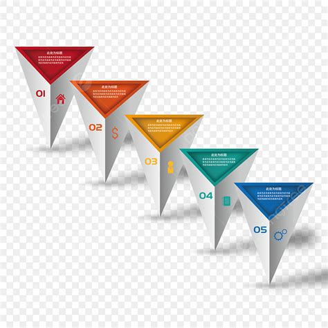 vector colorful three dimensional triangular pyramid chart vector