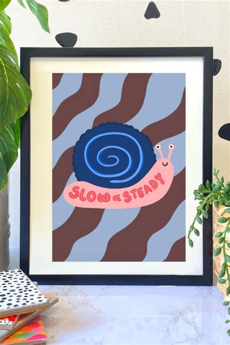 Hello Melody Design Baskı Koleksiyonundan Slow Baskısı Çerçevesiz