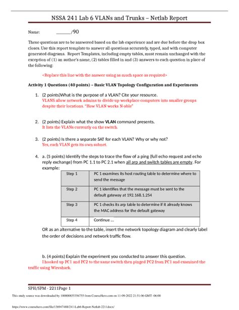 Lab Report Netlab Rochester Institute Of Technology Nssa