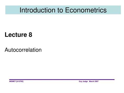 Ppt Introduction To Econometrics Powerpoint Presentation Free