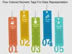 Five Colored Numeric Tags For Data Representation Flat Powerpoint Design Templates PowerPoint