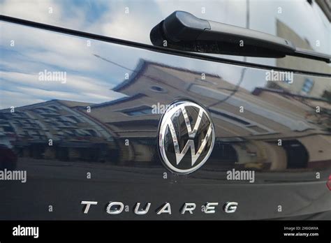 Bucharest Romania May 13 2024 Volkswagen Touareg Logo On Back Of