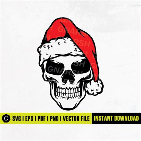 Skull Santa Svg Santa Skull Svg Christmas Skull Svg Christmas Svg