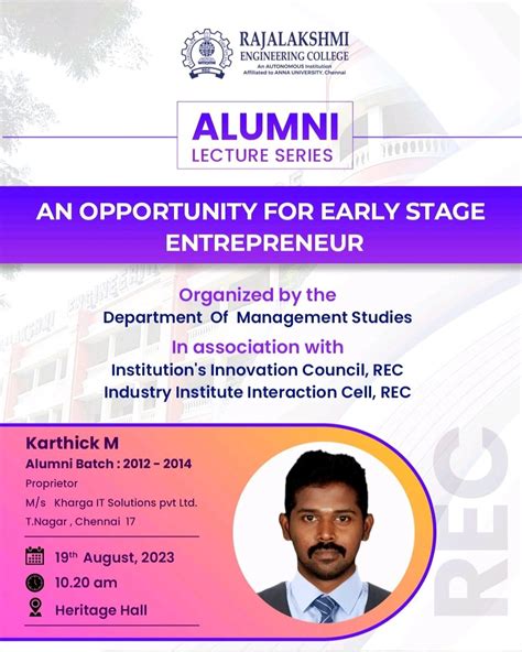 rajalakshmi engineering college on linkedin startup entrepreneur innovation alumni