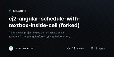 Ej2 Angular Schedule With Textbox Inside Cell Forked Stackblitz