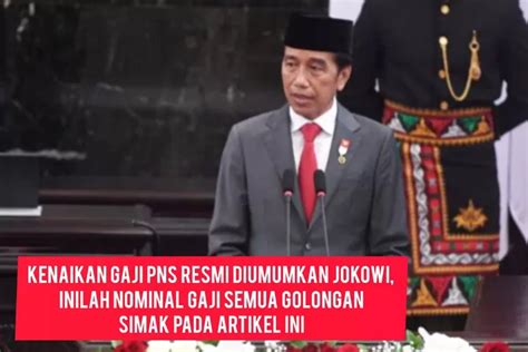 KENAIKAN GAJI PNS DIUMUMKAN PRESIDEN JOKOWI BERIKUT NOMINAL SEMUA