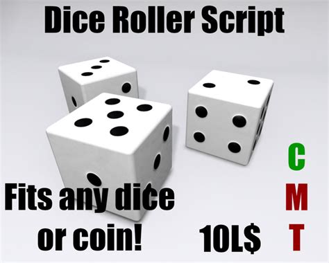 Second Life Marketplace Dice Roll Script