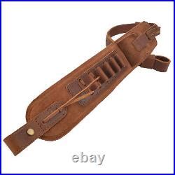 Leather Rifle Sling Leather Gun Buttstock Sling And Loops No Drill