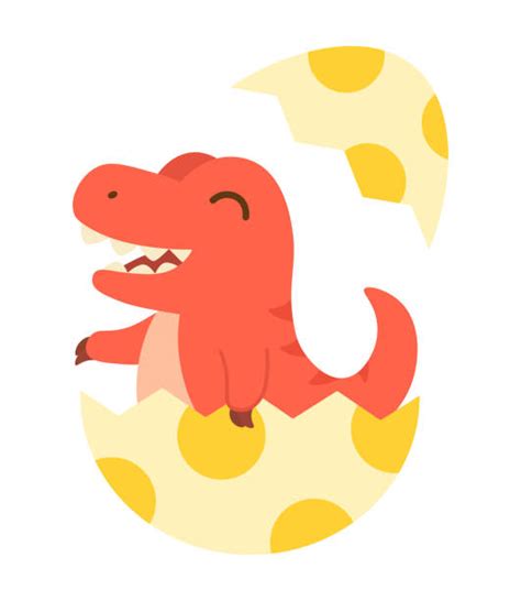 30 Hatching Dinosaur Egg Vector Illustration Stock Illustrations