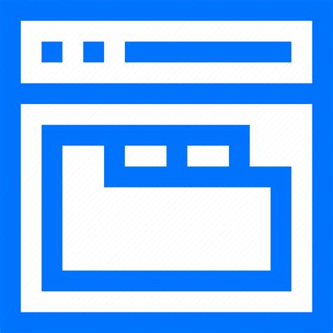 Browser Flowchart Layout Tab Top Website Wireframe Icon