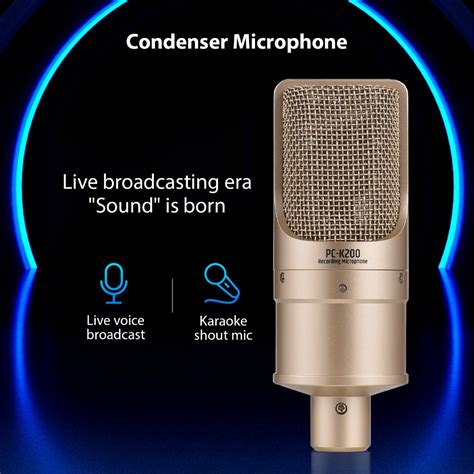 Takstar Pc K200 電容式麥克風用於現場唱歌錄音播客專業錄音麥克風 Xlr 連接器帶麥克風夾防風罩筆記本電腦 蝦皮購物