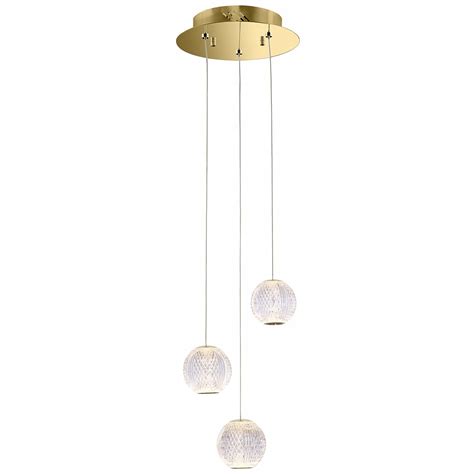 LAMPA WISZĄCA ROSARIO LED ZŁOTA GLAMOUR X ITALUX bf b Cena Opinie Lampy wiszące