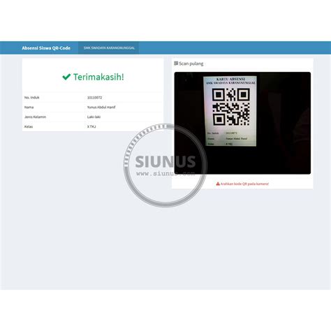 Jual Program Aplikasi Absensi Siswa Dengan QR Code Dan Webcam Shopee