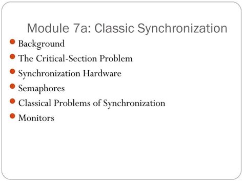 Process Synchronization In Operating Systems Pptx Operating Systems Computer Software And