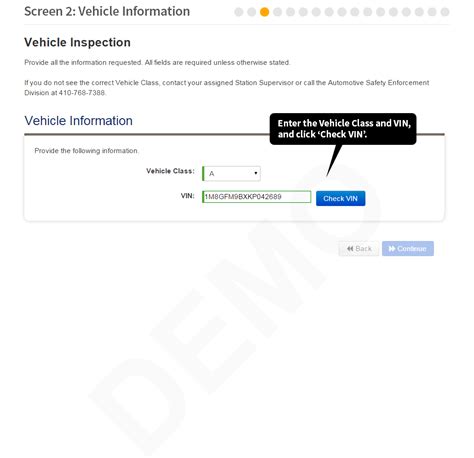 Maryland State Police Motor Vehicle Inspection