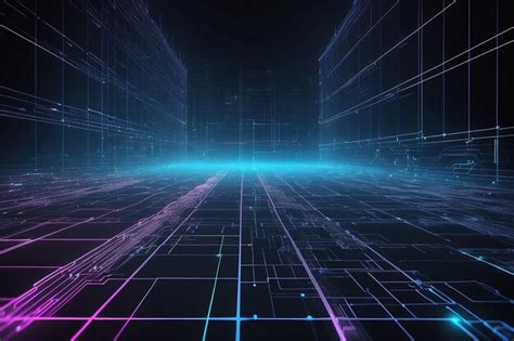 Premium Photo Abstract Technology Background Background D Gridcyber