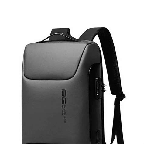Anti Theft Laptop Backpack External Usb Charge Port Casual Travel Gray