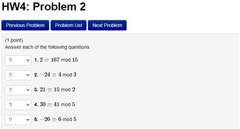 Solved HW4 Problem 2 Previous Problem Problem List Next Chegg Com