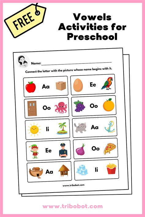 Vowels Worksheets Tribobot X Mom Nessly