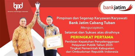 Pemkab Tuban Raih Peringkat Pertama Pelayanan Publik Penilaian Dari Ombudsman RI Kategori Zona