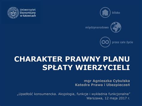 CHARAKTER PRAWNY PLANU SPŁATY WIERZYCIELI ppt pobierz