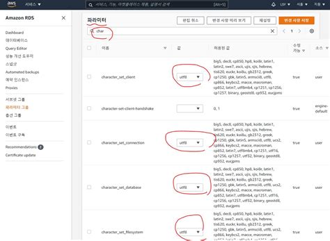 Aws Rds 구축feat 타임존 인코딩 Utf 8 설정