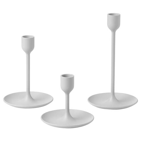 FULLTALIG Kandelaar Set Van 3 Grijs IKEA