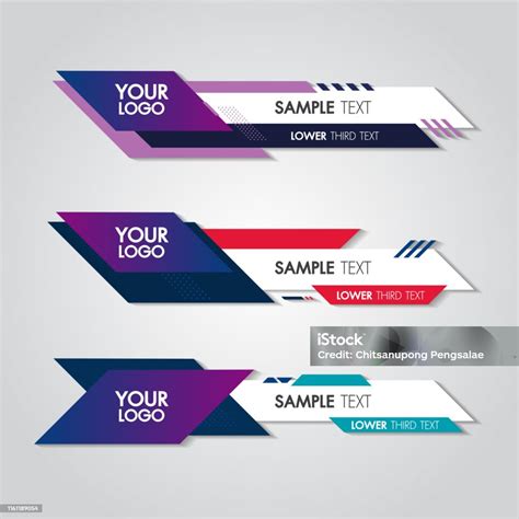 낮은 세 번째 흰색과 다채로운 디자인 템플릿 현대 현대 배너 바 화면 브로드 캐스트 바 이름 집합입니다 투명 한 배경에 비디오 편집에 대 한 낮은 세 번째의 컬렉션입니다