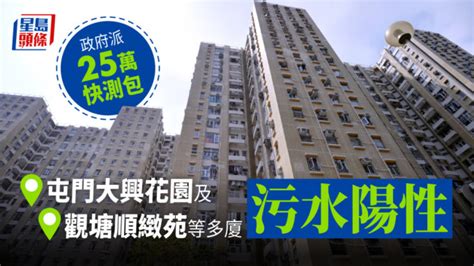 屯門大興花園及觀塘順緻苑等多廈污水陽性 政府派25萬快測包 星島日報