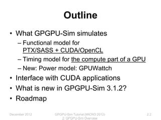 2 GPGPU Sim Overview Pptx Computing Technology Computing