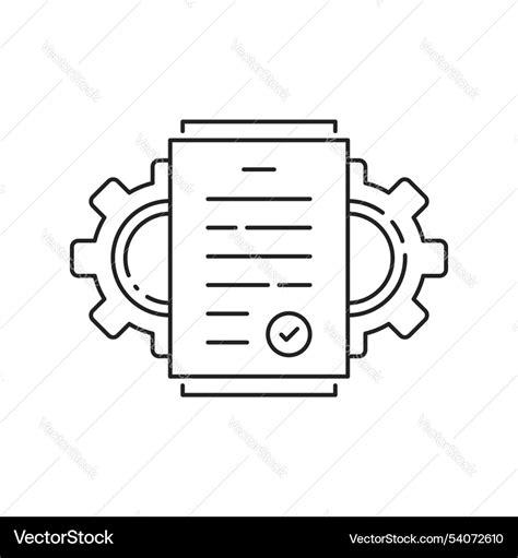 Tech Data Insights Like Thin Line Execute Icon Vector Image