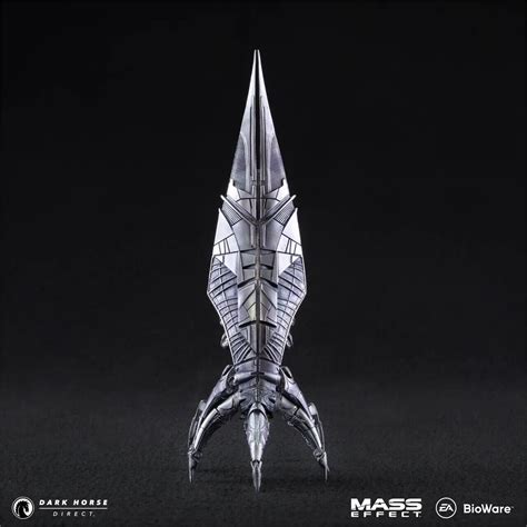 Mass Effect Reaper Sovereign Die Cast Ship 8 Silver Variant Statue