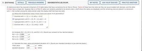 Solved Devorestat9 3se510xp Let X The Number Among The