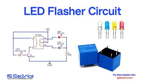 Led Flasher Circuit Using Relay — Rg Electrics