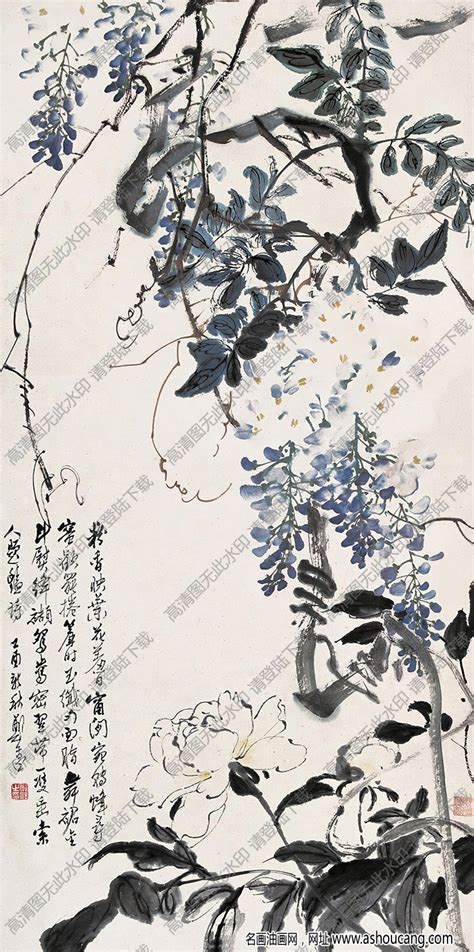 郑午昌国画作品 花卉 高清下载 名画油画网
