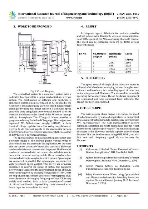Speed Control Of Single Phase Induction Motor By Android Bluetooth Pdf