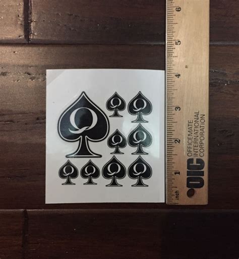 9pc Temporary Tattoo Queen Of Spades Bbc Qos Spadescastle Cuck Etsy Uk
