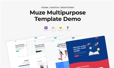 Muze Multipurpose Bootstrap Figma Template Ui4free