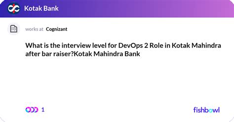 What Is The Interview Level For Devops Role In K Fishbowl