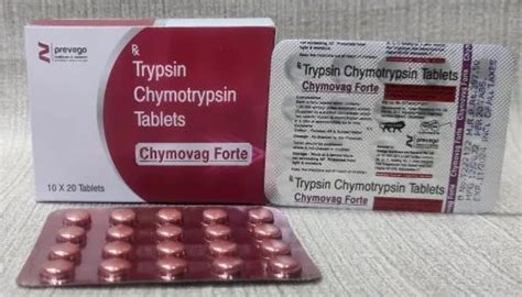 Trypsin Chymotrypsin Tablets Grade Standard Packaging Type Box At