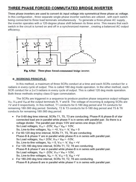 Three Phase Forced Commutated Bridge Inverter Pdf Power Inverter