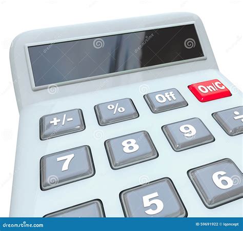 Calculator Learn Math Problem Add Subtract Multiply Numbers Blan Stock