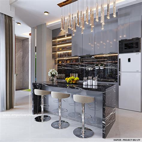 Desain Dapur Rumah Modern 2 Lantai Ibu LTF Di Yogyakarta 33040 Desain