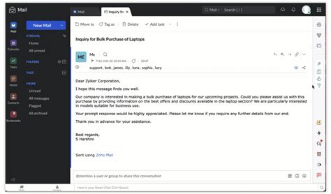 Bigin Extension In Ewidget Zoho Mail