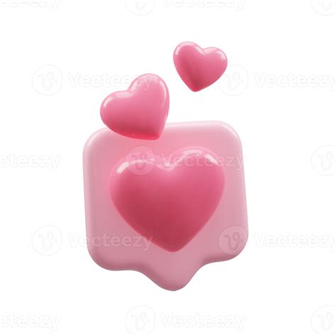 3d Rendering Heart Love For Valentine 19019633 Png