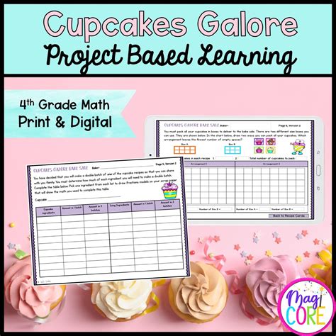 4th Grade Math Project Based Learning Bundle 1 Magicore